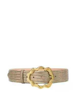 Roberto Cavalli Cobra-print Snake-buckle Belt