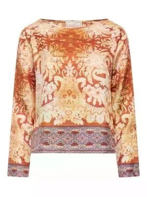 PIERRE-LOUIS MASCIA Floral-pattern Long-sleeve Blouse