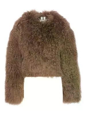 SWORD Long Sleeve Fur Jacket - Brown