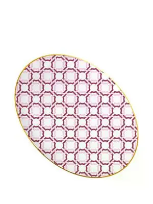 BACI MILANO Firenze Geometric-pattern Oval Platter