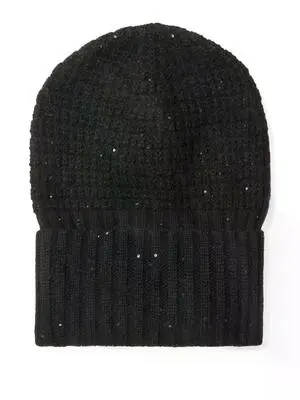 Fabiana Filippi Sequin-embellished Beanie - Black