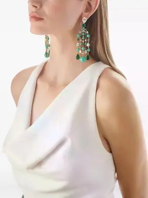 ANABELA CHAN Raindrop Turquoise And Emerald Earrings