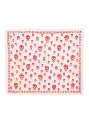 Alexander McQueen Classic Skull Foulard Scarf - Pink