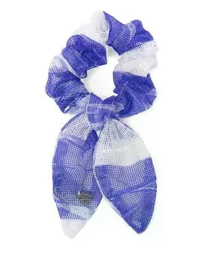 MAISON MICHEL Bow-detail Hair Tie - Blue