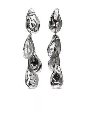 KOROBEYNIKOV Droplet Chain Clip-on Earrings - Silver