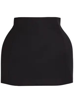 Wardrobe.NYC Sculpted Wool-blend Mini Skirt - Black