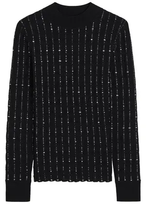 JOSEPH Stripe-embroidered Knit Top