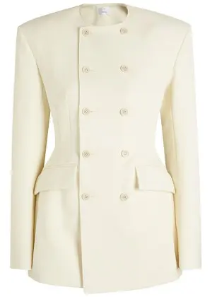Wardrobe.NYC X Rhw Double-breasted Mini Blazer Dress - Ivory