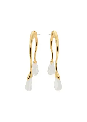Alexis Bittar Lucite Front-back Drop Earrings - Gold