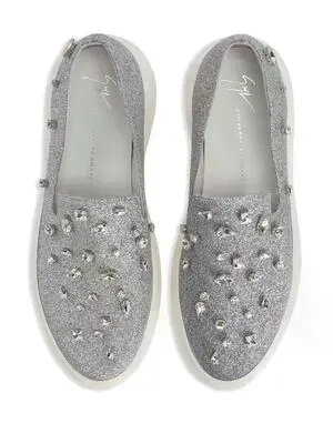 GIUSEPPE ZANOTTI Afelia Glitter Slip-on Sneakers