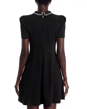 Karl Lagerfeld Paris Satin Collar Mini Dress