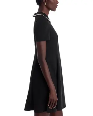 Karl Lagerfeld Paris Satin Collar Mini Dress