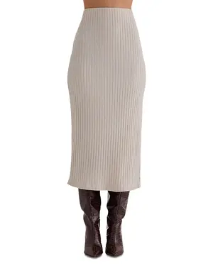 Bella Dahl Knit Midi Skirt - Moon Stone