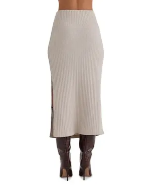 Bella Dahl Knit Midi Skirt - Moon Stone