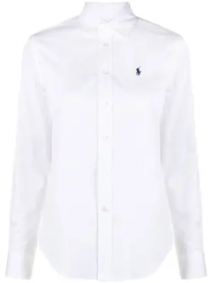 Polo Ralph Lauren Vertical Stripe Cotton Shirt White