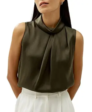 Women's Cowl Neck Sleeveless Blouses