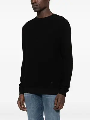 Emporio Armani Wool Crewneck Jumper - Black