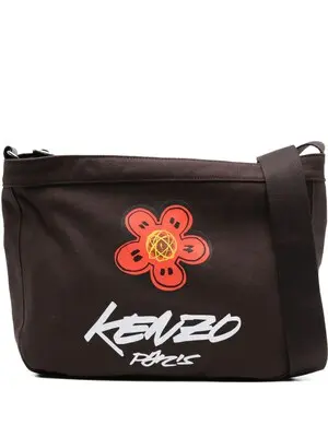 Kenzo Logo Crossbody Bag - Brown