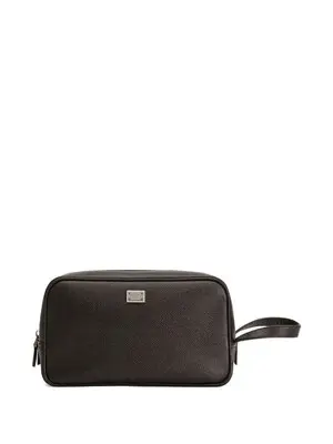 Dolce & Gabbana Sicily Leather Toiletry Bag - Black