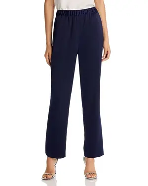 Misook Crepe De Chine Pants - Lazuli Blue