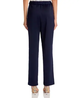 Misook Crepe De Chine Pants - Lazuli Blue