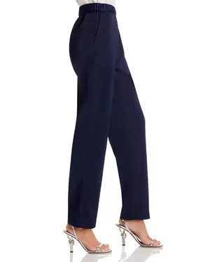 Misook Crepe De Chine Pants - Lazuli Blue