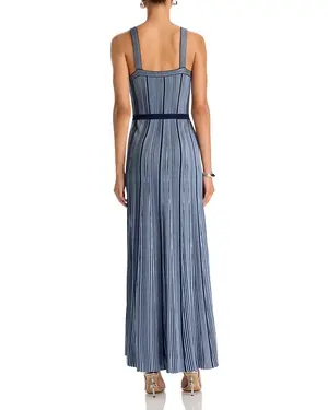 Misook X Lani Lynn Striped Knit Maxi Dress