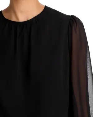 Misook Chiffon Sleeve Blouse