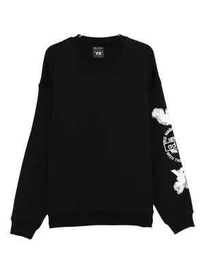 Y3 Sweatshirt With Graphic Print And Sleeve Design
