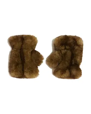 Apparis Ariel Faux Fur Fingerless Gloves - Mink