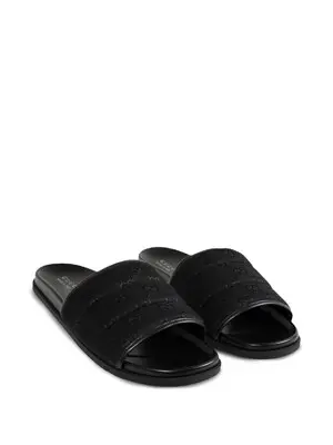Gucci Gg Canvas Sliders - Black