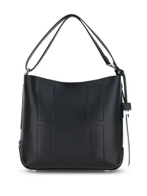 Hogan Hocket Small Leather Hobo Bag - Black