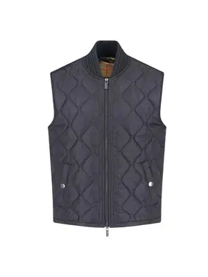 Burberry Down Vest With Logo - Black