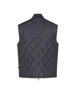 Burberry Down Vest With Logo - Black