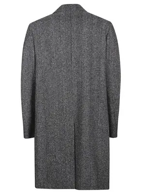 Givenchy Herringbone Coat - Black