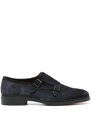 Santoni Leather Moccasin - Blue
