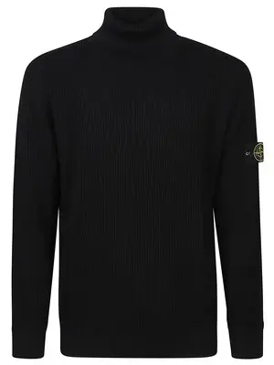 Stone Island Wool Turtleneck - Black