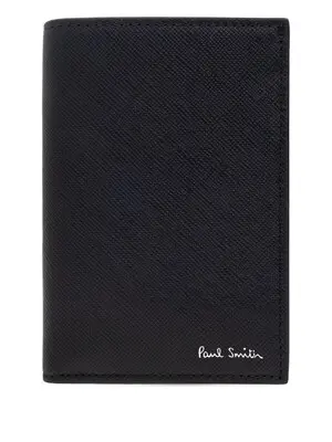 Paul Smith Credit Card Holder With Printing - Black