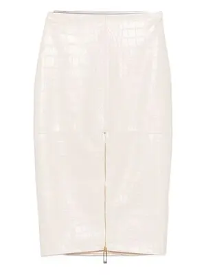 DUNST Straight Midi Skirt White