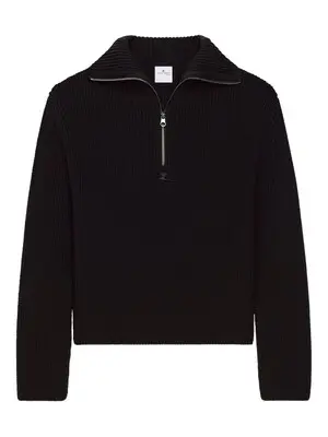 COURREGES Zipped Wool Sweater