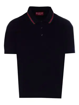 Gucci Polo Shirt With Logo - Blue