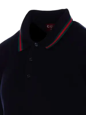 Gucci Polo Shirt With Logo - Blue