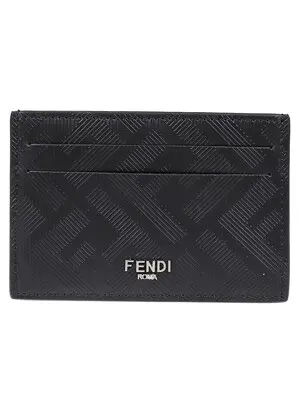 Fendi Porta Carte Di Credito Slim Shadow - Black