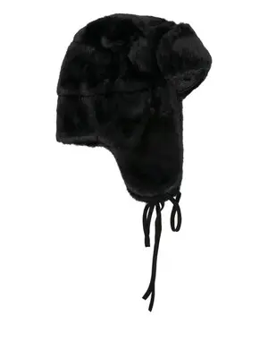 Paul Smith Faux Fur Trapper Hat - Black