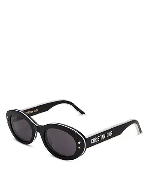Dior Pacific B4I Oval Sunglasses Black/smoke