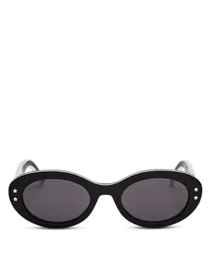 Dior Pacific B4i Oval Sunglasses - Black/smoke