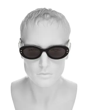 Dior Pacific B4i Oval Sunglasses - Black/smoke