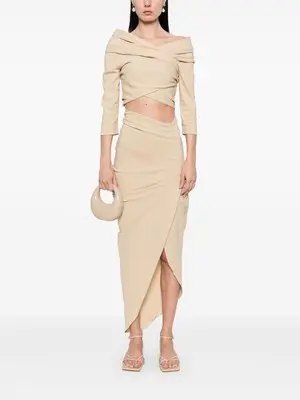CORTANA Mite Long Skirt - Beige