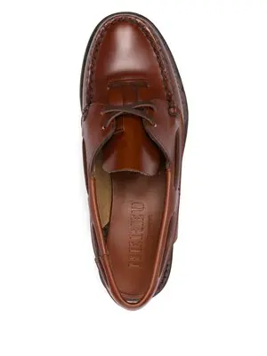 Hereu Saler Leather Slingback Loafers - Brown