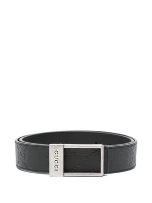 Gucci Leather Reversible Belt - Black